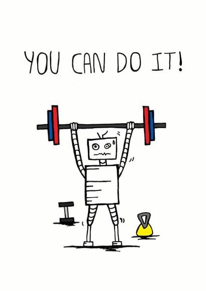 Exercise Encouragement Good Luck Card 4359 | thortful