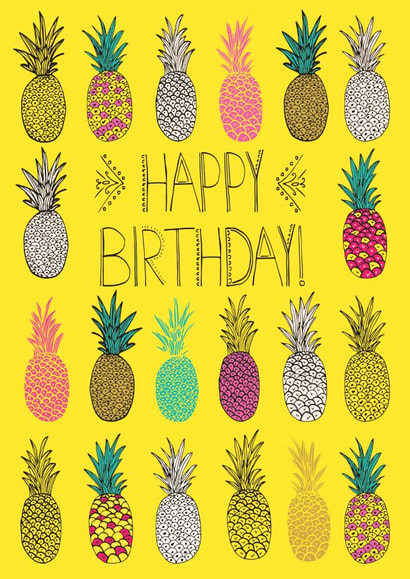 pineapple birthday Birthday Card 1680 | thortful