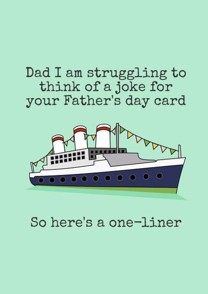 One-liner Father's Day card | thortful