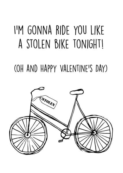 Funny Cheeky Valentine's Day Card for Partner – Witty Joke Card for Him ...