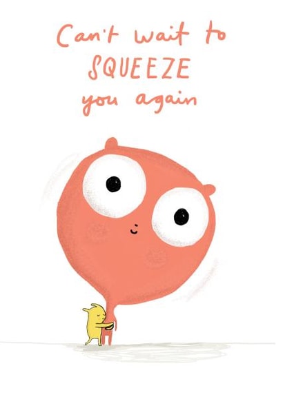 Cute Valentine's card - Squeeze you again - hugging couple | thortful