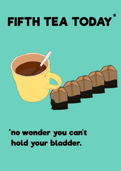 Funny 50th birthday card - tea pun - Fifth Tea Today | thortful