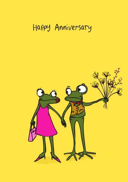 Cute Frog Anniversary Card - Happy Anniversary | thortful