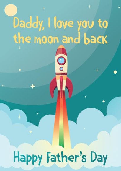 To the moon and back Father's Day card | thortful