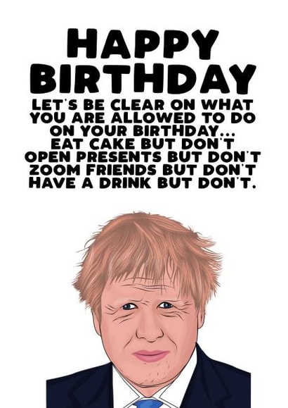 Boris johnson Birthday Card 30584 | thortful