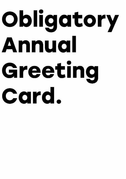 Obligatory annual greeting card | thortful