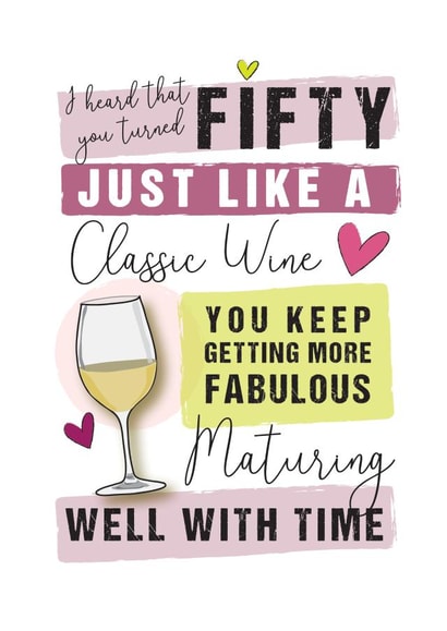 FIFTY 50 Birthday Card 15216 | thortful