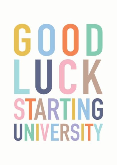 starting uni Good Luck Card 10656 | thortful