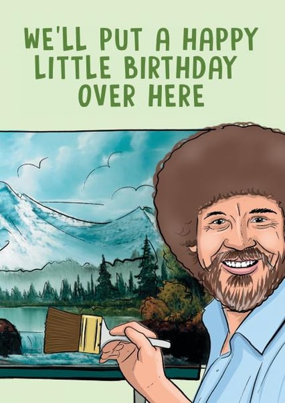 bob ross art Birthday Card 19384 | thortful