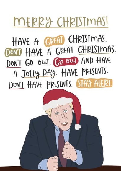 Boris Johnson Christmas Card | thortful