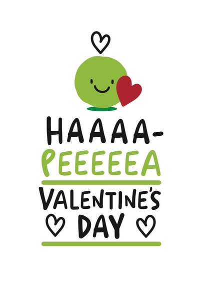 pea heart Valentines Day Card 4718 | thortful