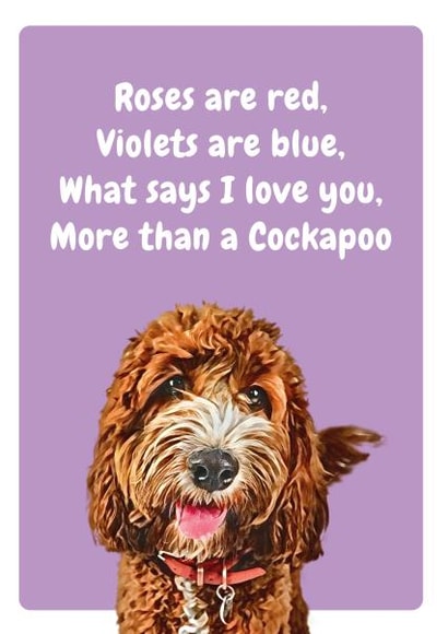 Cute Valentines Day Card - Poem - Dog - What Says I Love You More Than ...