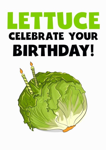 lettuce salad Birthday Card 3366 | thortful