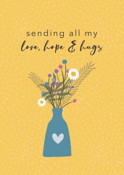 Sending all my love, hope & hugs card | thortful