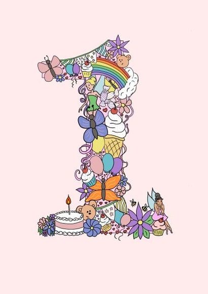 one 1st Birthday Card 21476 | thortful