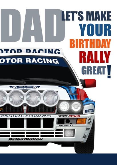 Birthday For Dad Rally Car. | thortful