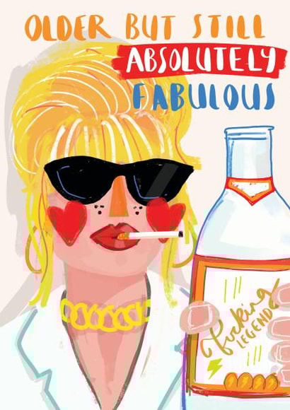 Ab Fab Birthday Card - Patsy - Absolutely Fabulous | thortful
