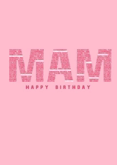 Heartfelt Birthday Card - Kind Words - For Mam | thortful