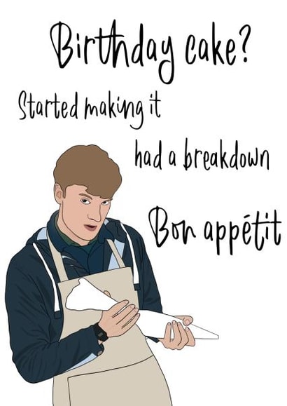 Birthday James Acaster Great British bake off Bon appétit | thortful