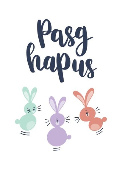 Welsh Easter Bunnies Card | thortful