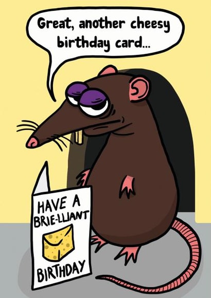 Cheesy Rat Birthday Card | thortful