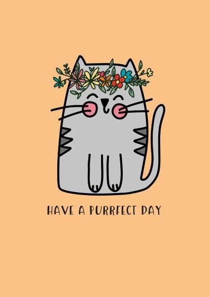 Have a Purrfect Day Cat Card | thortful