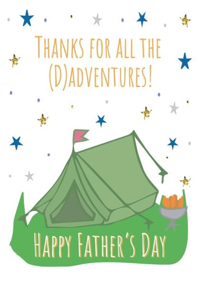 Camping Dad Adventure Father's Day card | thortful