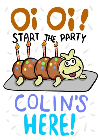 Funny Birthday Card - Colin the Caterpillar - Birthday Card | thortful