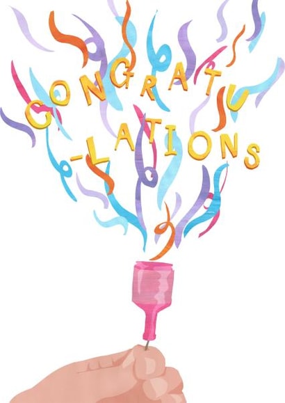 Congratulations party popper card | thortful