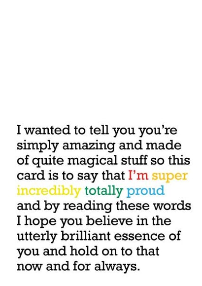 Super Incredibly Totally Proud: Card For Friend Or Loved One | thortful
