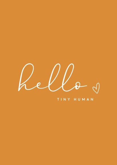 Hello Tiny Human New Baby Card | thortful