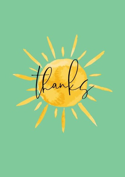 Pretty Sunshine Thank You Card - Sun - Thanks | thortful