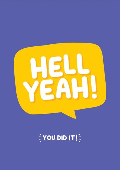 Hell Yeah Congratulations Card | thortful