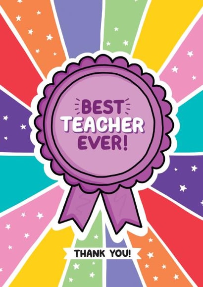 Best Teacher Ever Award Card | thortful
