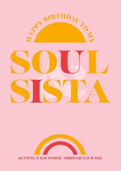 Soul Sista Birthday card | thortful