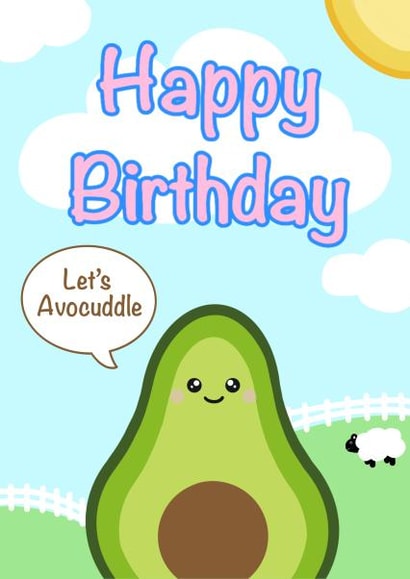 Avo-Cuddle Birthday Card | thortful
