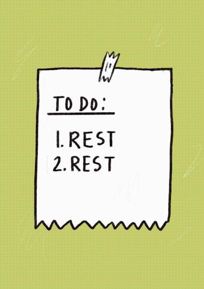 To Do List, Rest Well Card | thortful