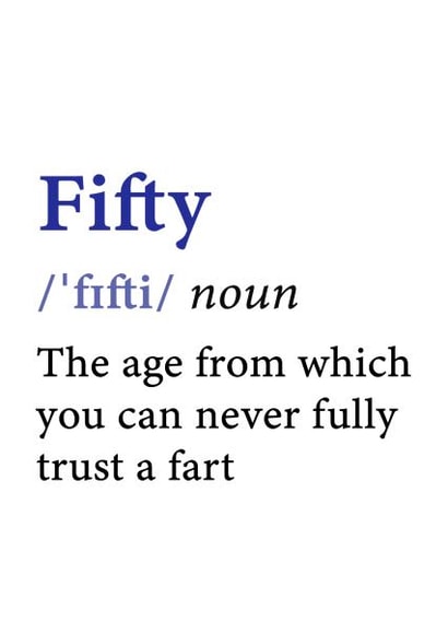 Fifty Birthday Card Definition 1001 | thortful