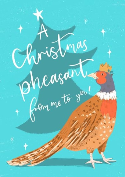 Christmas pheasant present card | thortful