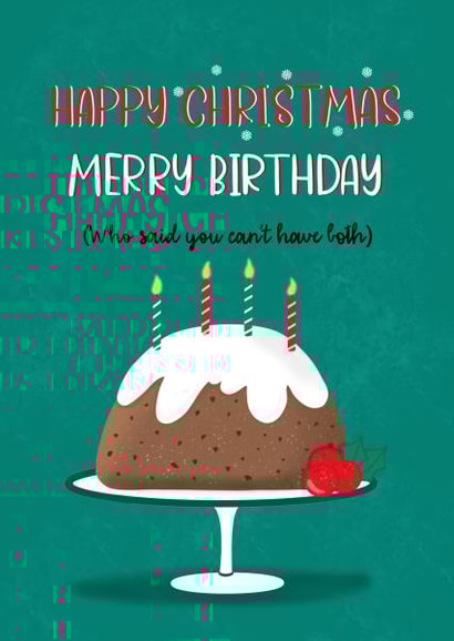 Happy Christmas and merry birthday thortful