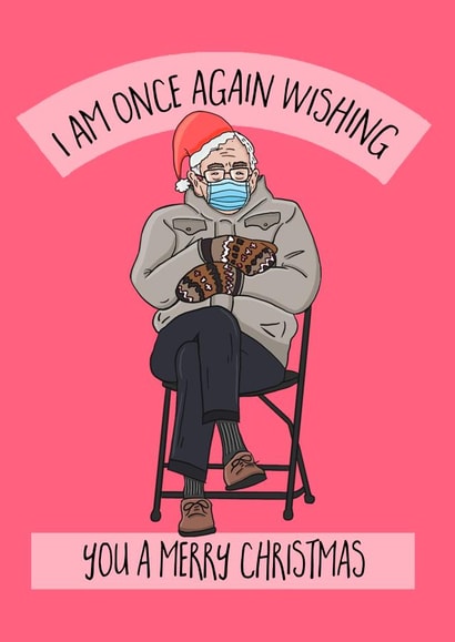 Funny Bernie Christmas Card | thortful