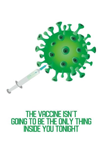 Covid Vaccine Funny Naughty Greetings Card | thortful