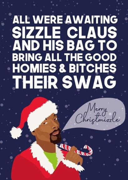 Snoop Dog Christmas Card 1001 | thortful