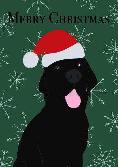 Black Labrador Christmas card | thortful