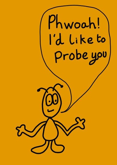 Alien probing card | thortful