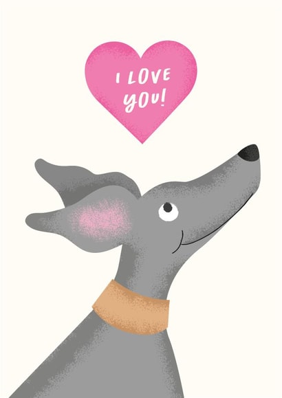 Whippet Valentines/Anniversary Card | thortful