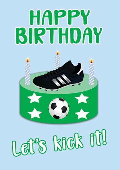 Happy Birthday - Football fan birthday cake card | thortful