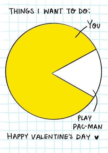PacMan Valentine’s Card | thortful