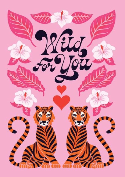 Tiger Couple Valentine's Card | thortful