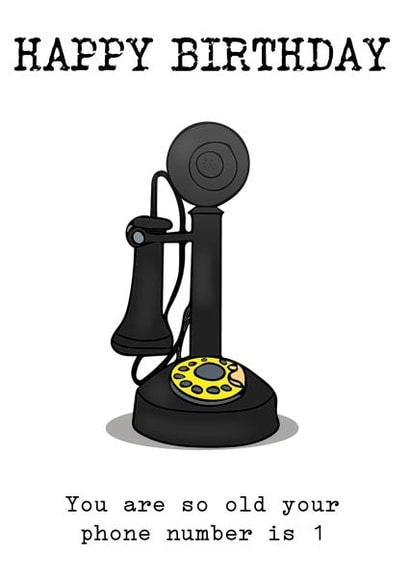 Old Phone Birthday Card | thortful